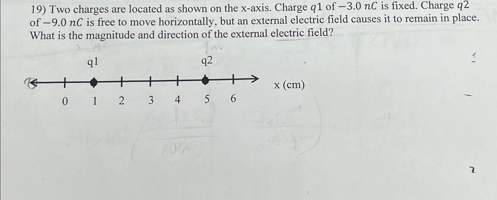 Solved Two charges are located as shown on the x-axis. | Chegg.com