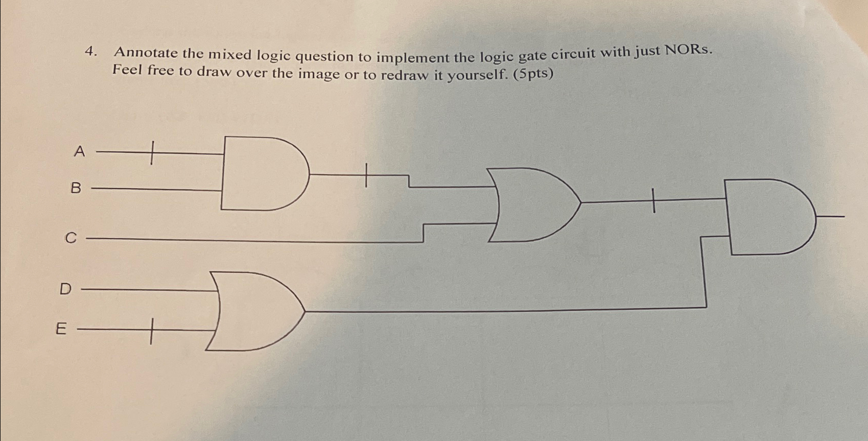 Annotate the mixed logic question to implement the | Chegg.com
