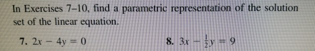 Solved In Exercises 7-10, find a parametric representation | Chegg.com