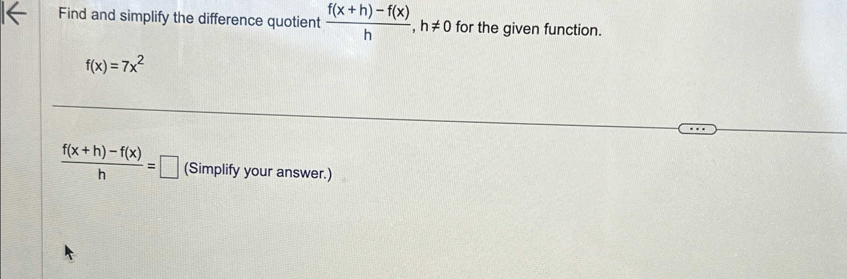 Solved Find and simplify the difference quotient | Chegg.com