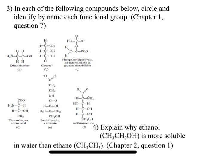 Solved 3) In each of the following compounds below, circle | Chegg.com