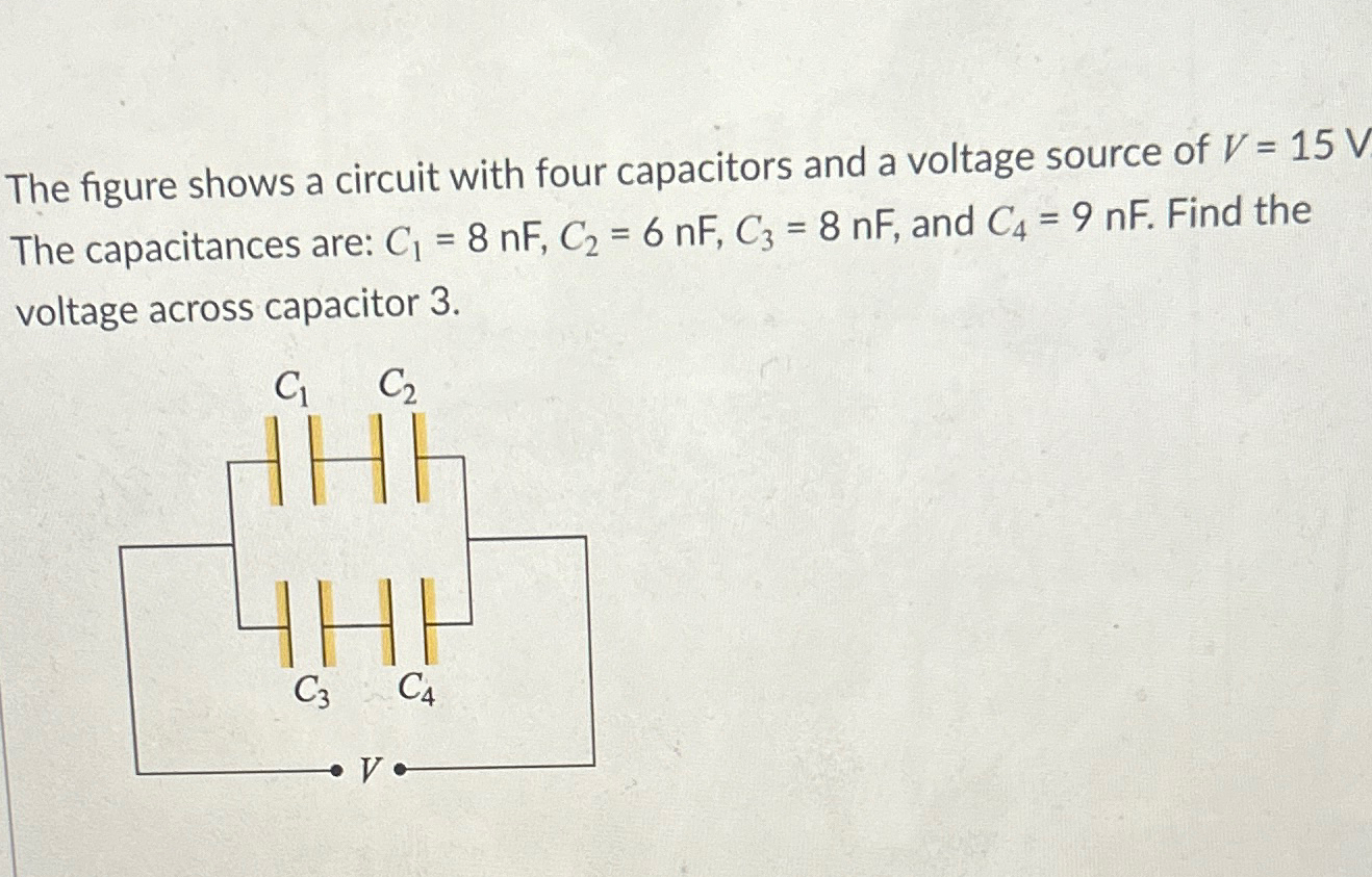 Solved The Figure Shows A Circuit With Four Capacitors And A