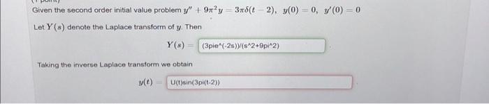 Solved Given the second order initial value problem | Chegg.com