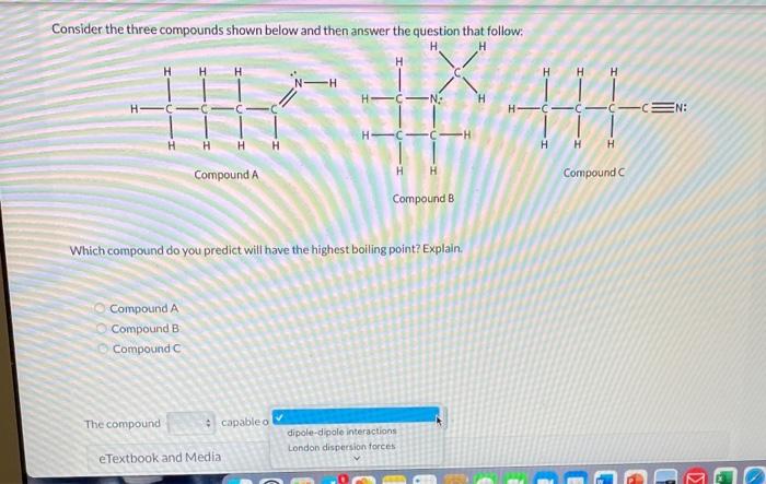 Solved Consider the three compounds shown below and then | Chegg.com