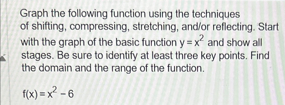 Solved Graph the following function using the techniques of | Chegg.com