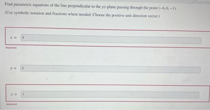 [solved] Find Parametric Equations Of The Line Perpendicul