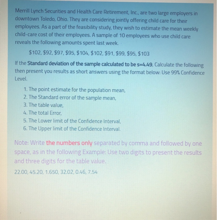 Merrill Lynch Securities and Health Care Retirement, | Chegg.com