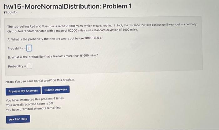Solved hw15-MoreNormalDistribution: Problem 1 (1 point) The | Chegg.com