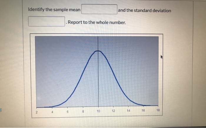 Solved Identify the sample mean and the standard deviation | Chegg.com