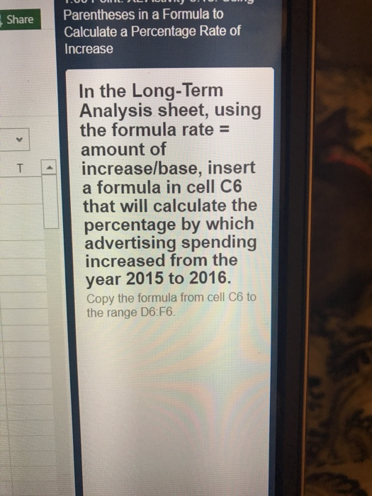 Solved Share Parentheses in a Formula to Calculate a | Chegg.com Solved Share Parentheses in a Formula to Calculate a | Chegg.com
