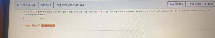 Solved cretuing oscitionons 5. [-h Points] SERPSE10 | Chegg.com