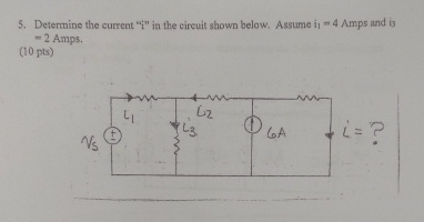 Solved Determine the current " i " ﻿in the circuit shown | Chegg.com