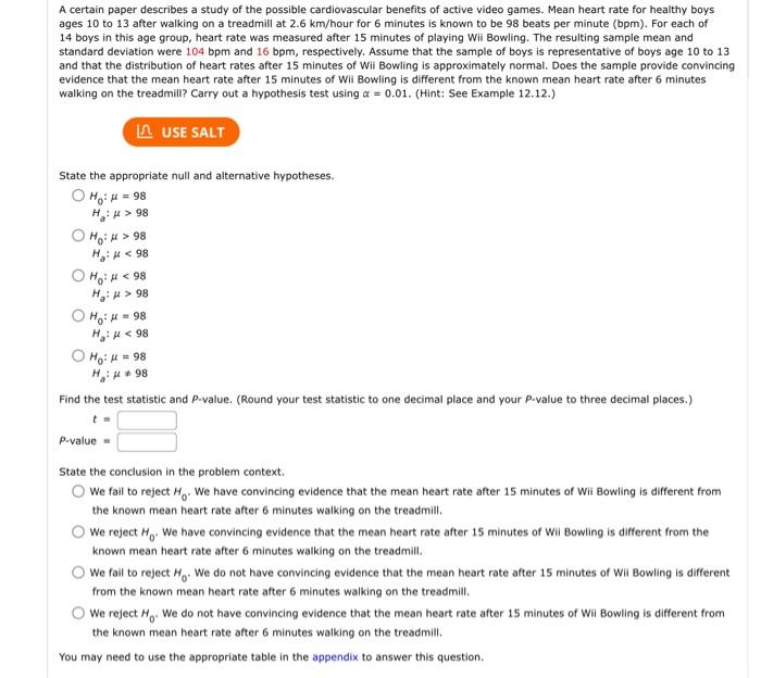 Solved A certain paper describes a study of the possible | Chegg.com
