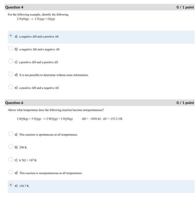 Solved Question 4 For the following example, identify the | Chegg.com