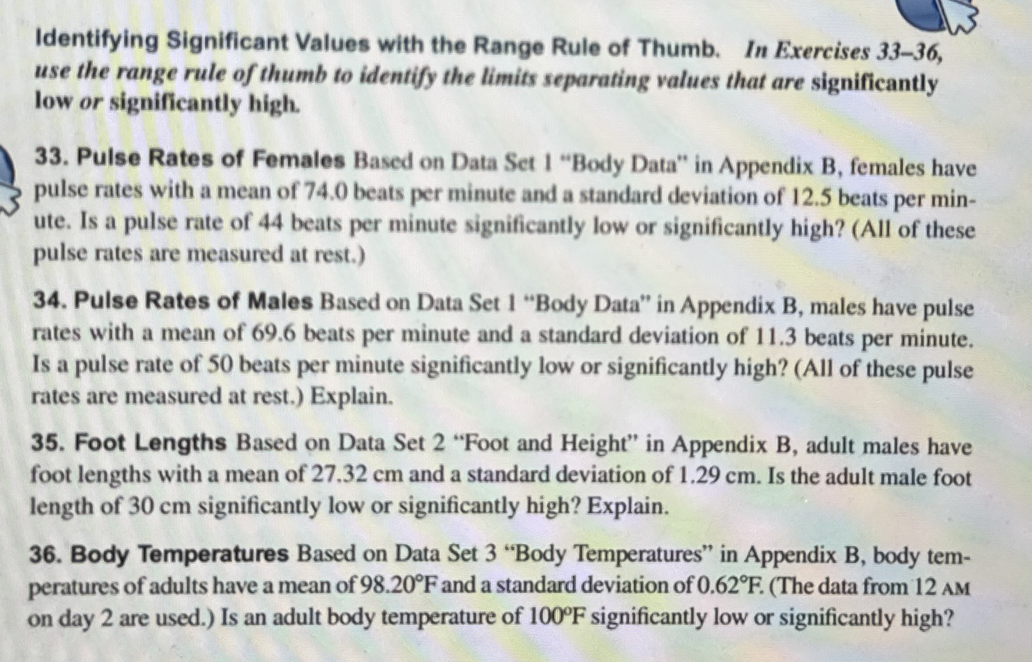 Solved I need 36 ﻿answeredIdentifying Significant Values | Chegg.com