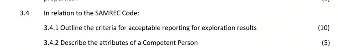 Solved 3.4 In relation to the SAMREC Code: 3.4.1 Outline the | Chegg.com