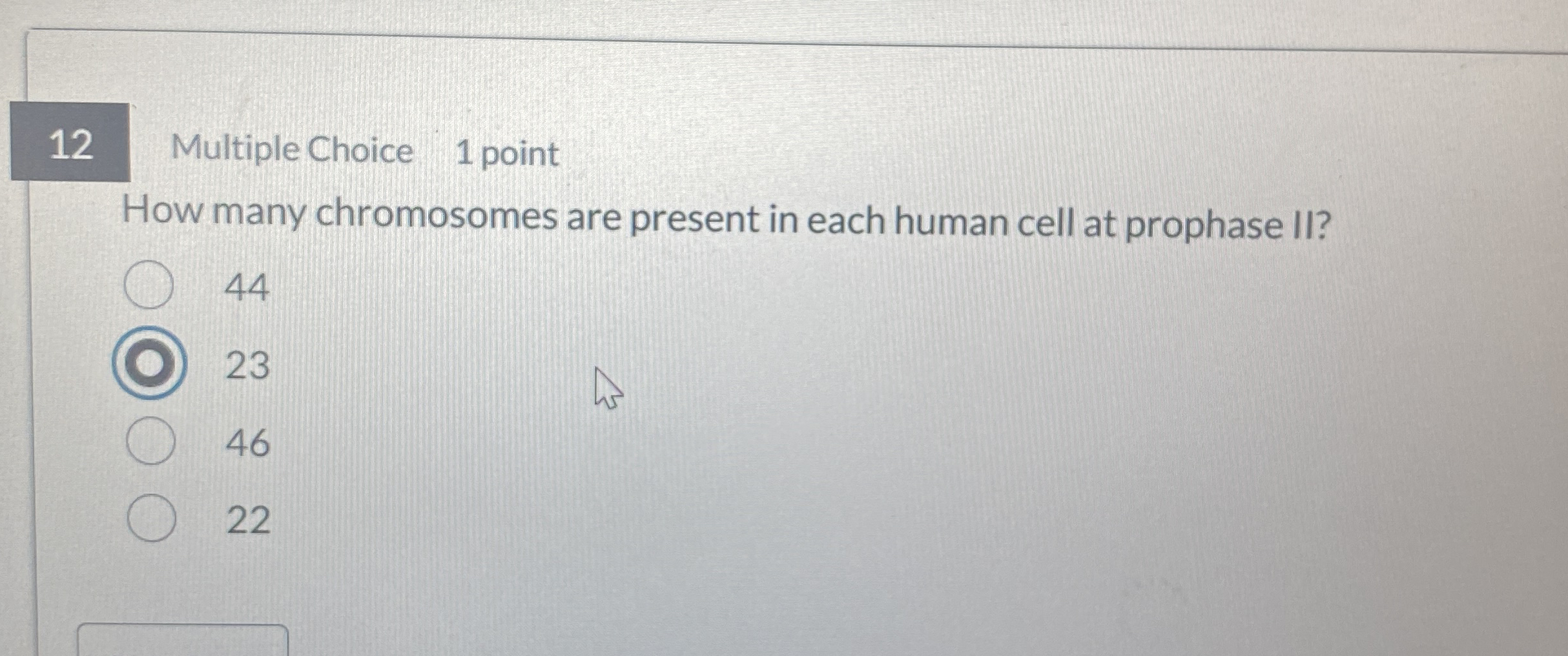 Solved Multiple Choice 1 ﻿pointHow many chromosomes are | Chegg.com