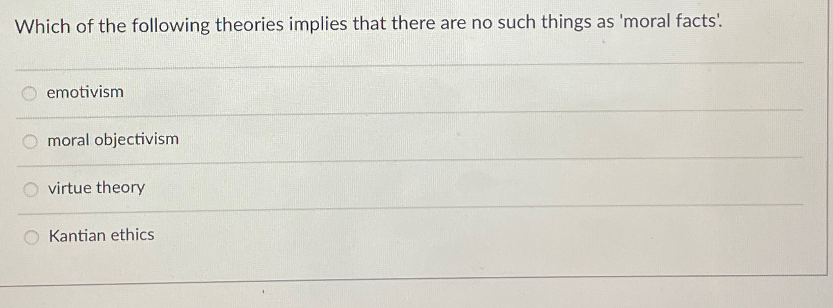 Solved Which of the following theories implies that there | Chegg.com