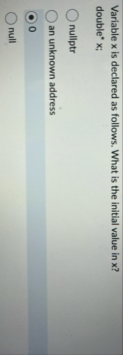 Solved Variable x is declared as follows. What is the | Chegg.com
