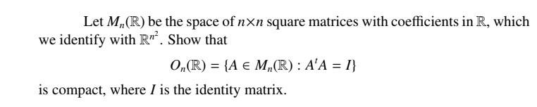 Solved Let Mn(R) be the space of n×n square matrices with | Chegg.com