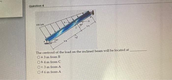 Solved Question 4 900 3 E 1300 61 The centroid of the load | Chegg.com