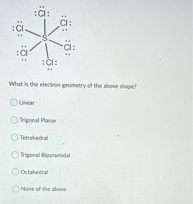 Solved :CI: CI: S : 0 : ci: :CI: What is the electron | Chegg.com