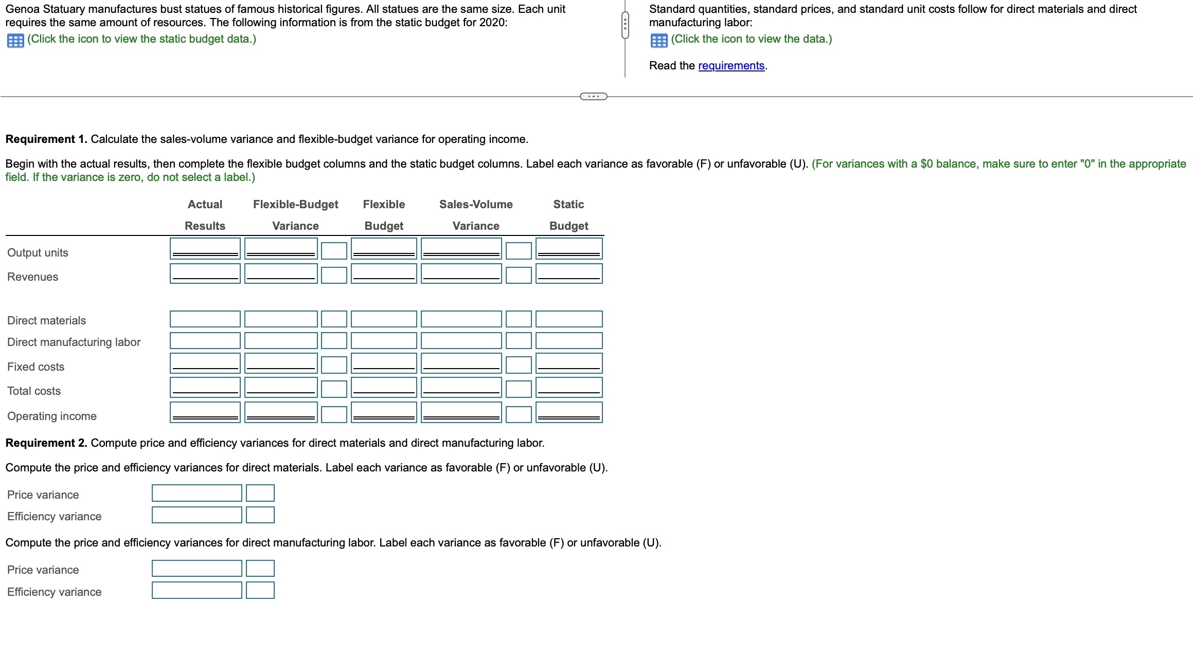 Solved Show all steps and calculations.Data tableExpected | Chegg.com