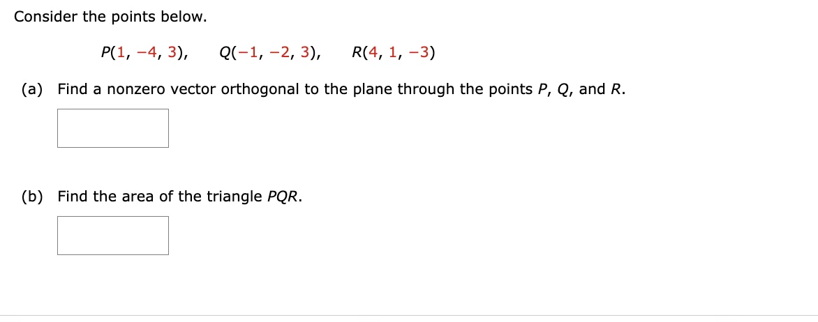 Solved Consider the points | Chegg.com