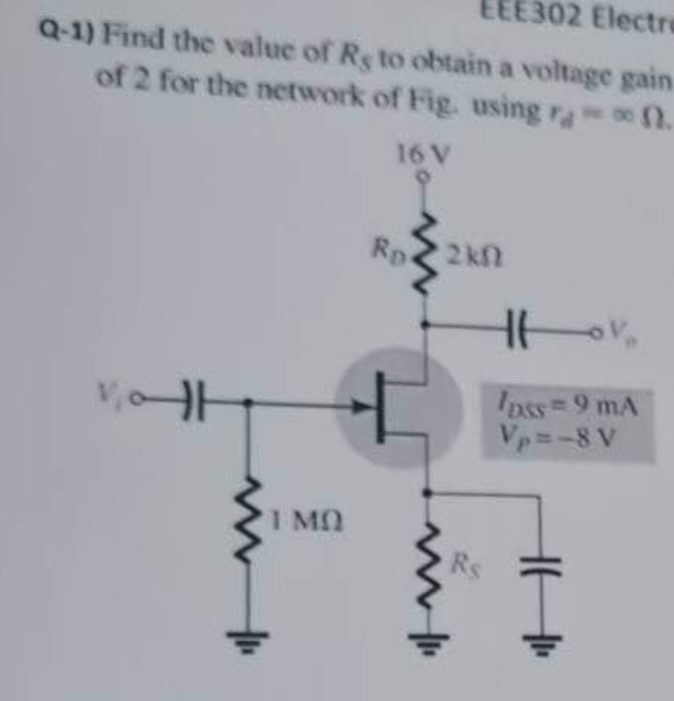 Solved Q-1) ﻿Find the value of Rs ﻿to obtain a voltage | Chegg.com