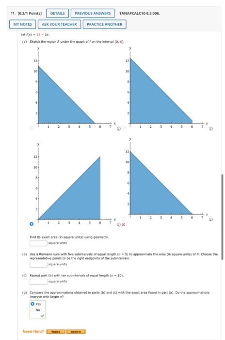 Solved Let f(x)=12−2x (a) Sketch the region A under the | Chegg.com Solved Let f(x)=12−2x (a) Sketch the region A under the | Chegg.com