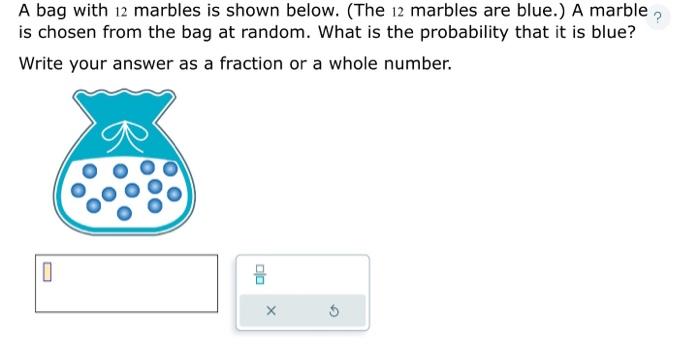 Solved A bag with 12 marbles is shown below. (The 12 marbles | Chegg.com