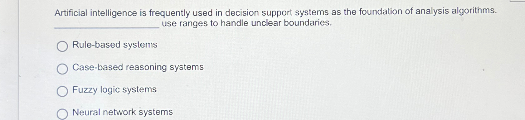 Solved Artificial intelligence is frequently used in | Chegg.com