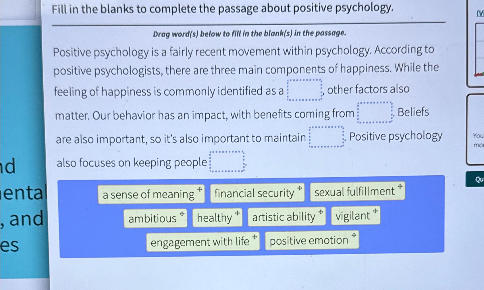 Solved Fill in the blanks to complete the passage about | Chegg.com