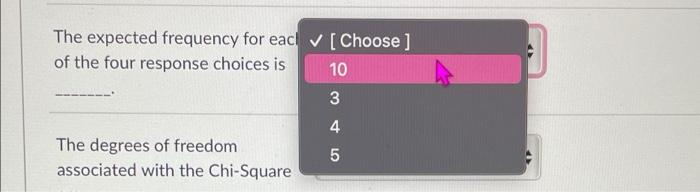 Solved Drop Down Menu Set - Choose a response from the drop | Chegg.com