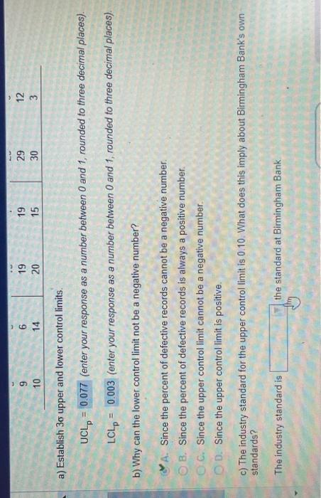 Solved a) Establish 30 upper and lower control limits. | Chegg.com