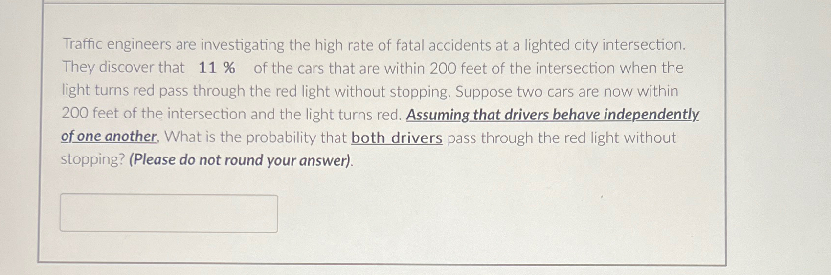 Solved Traffic engineers are investigating the high rate of | Chegg.com