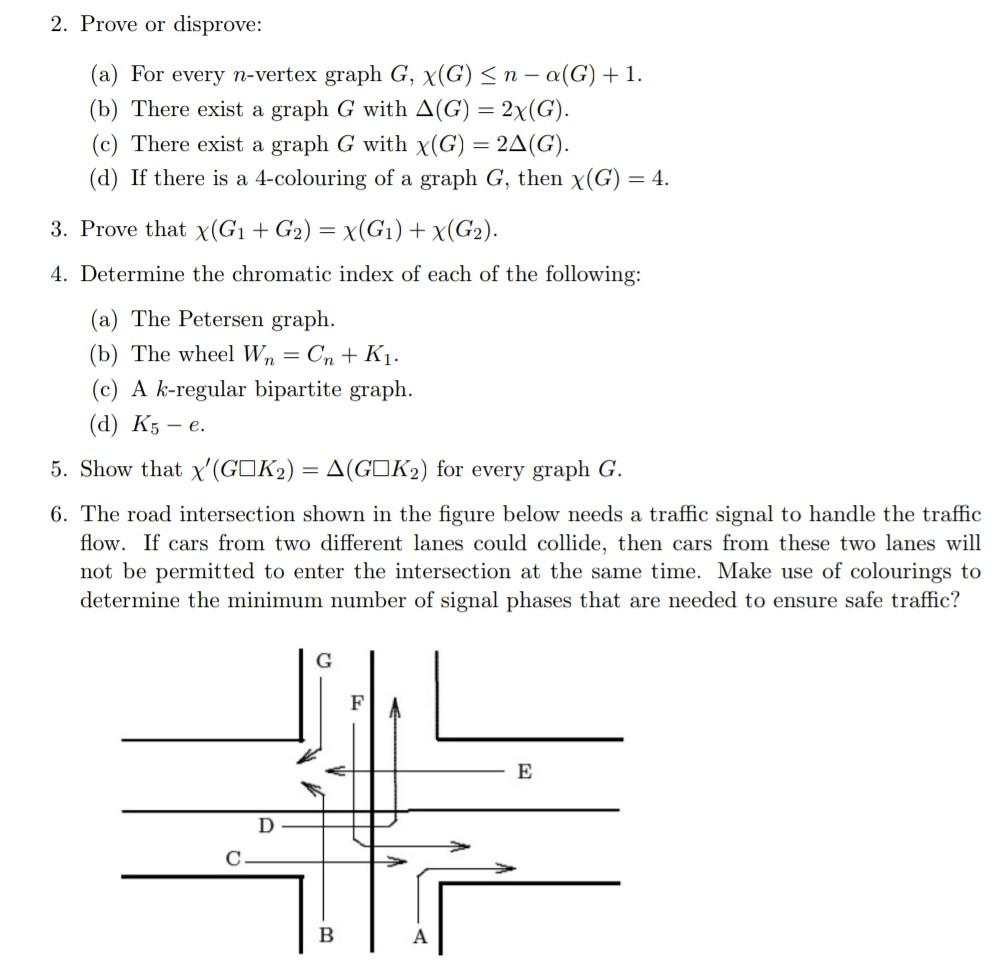 2. Prove or disprove: (a) For every n-vertex graph | Chegg.com