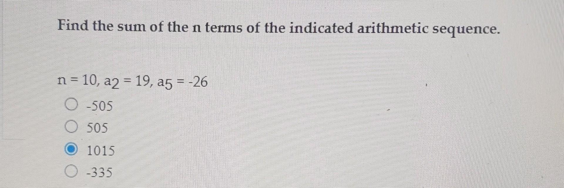 Solved Find the sum of the n terms of the indicated | Chegg.com