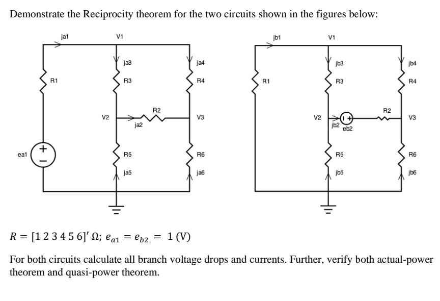 Solved Demonstrate the Reciprocity theorem for the two | Chegg.com