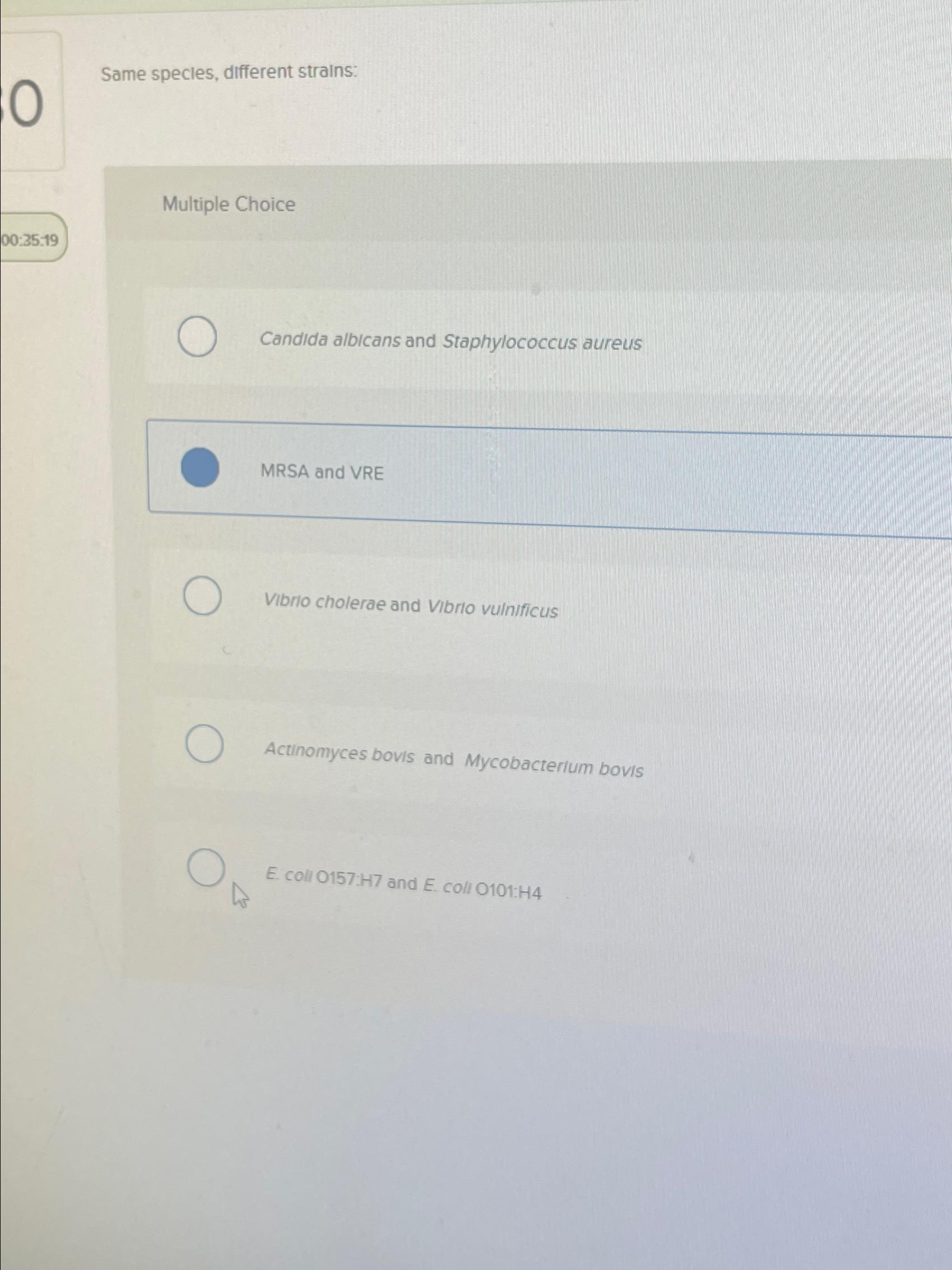 Solved Same species, different strains:Multiple | Chegg.com