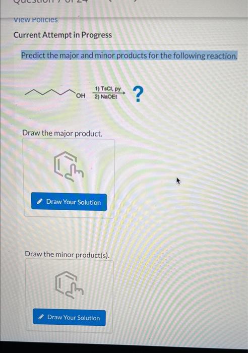 Solved view Policies Current Attempt in Progress Predict the | Chegg.com