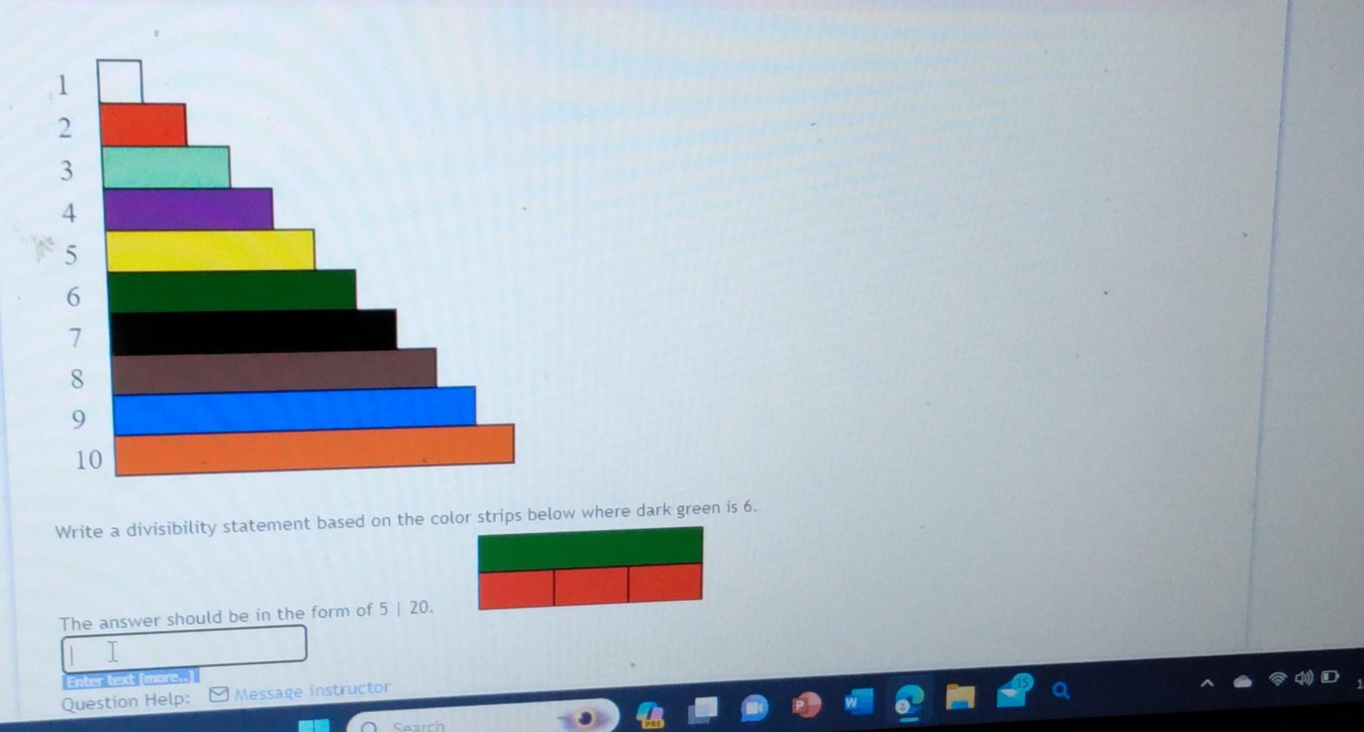 Write a divisibility statement based on the color | Chegg.com
