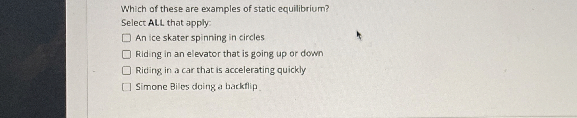 Solved Which of these are examples of static | Chegg.com