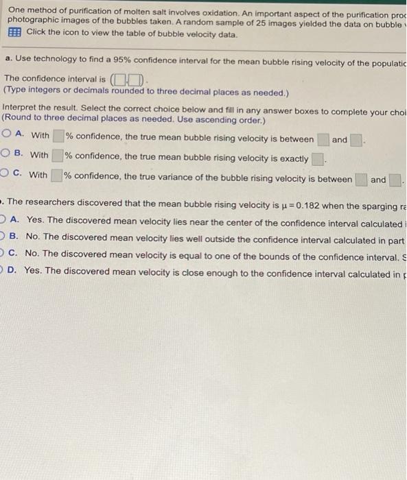 Solved One method of purification of molten salt involves | Chegg.com