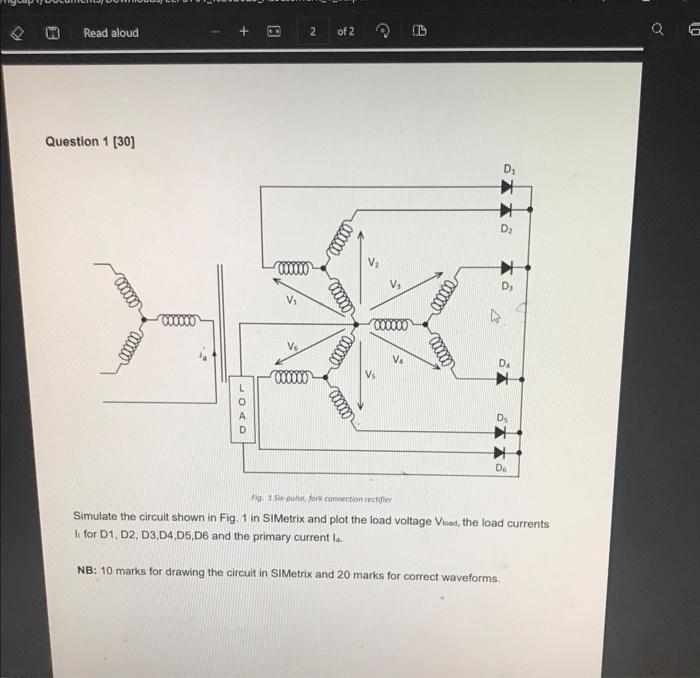 Solved Simulate the circuit shown in Fig. 1 in SIMetrix and | Chegg.com