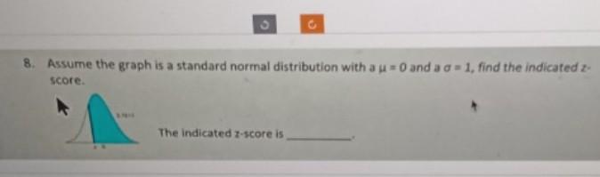 Solved 8. Assume the graph is a standard normal distribution | Chegg.com