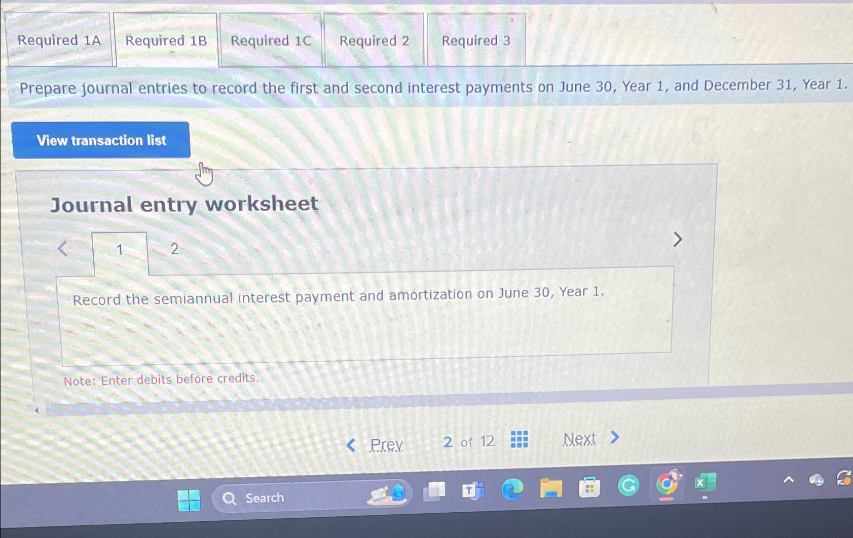 Required 1ARequired 1BRequired 1CRequired 2Required | Chegg.com