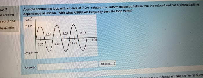 Solved tion 7 et answered A single conducting loop with an | Chegg.com