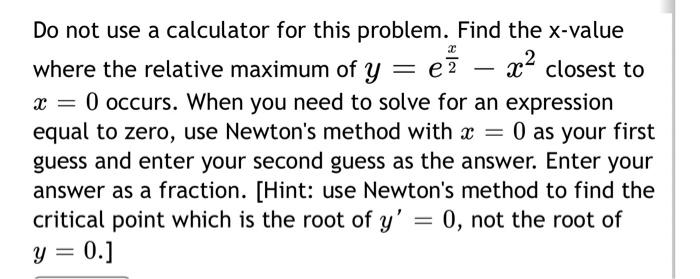 Solved Do not use a calculator for this problem. Find the | Chegg.com