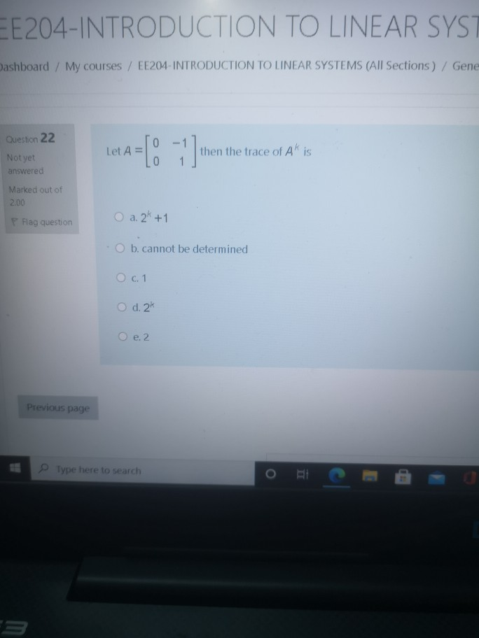 Solved EE204-INTRODUCTION TO LINEAR SYST Dashboard / My | Chegg.com